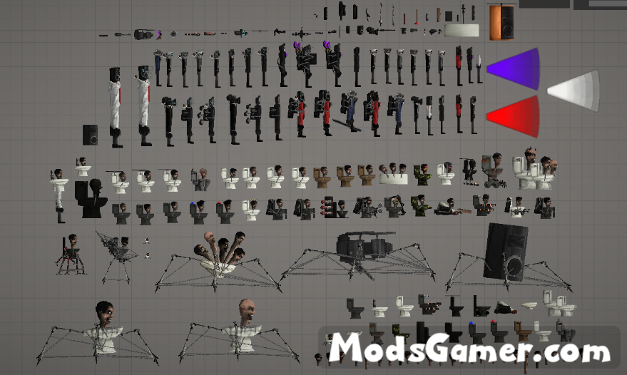 Quality Skibidi Toilet Mod For Melon Playground(100+ characters and weapons) - Mods for Melon ...