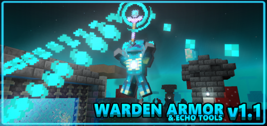 Warden Armor + Echo Tools and Staff Mod - Mods for Minecraft