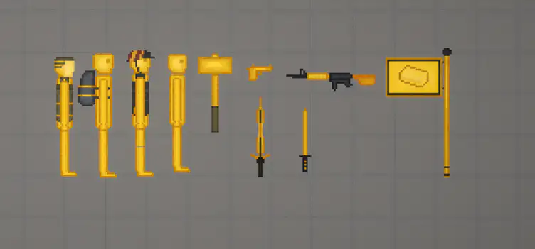 Golden Melon Character, Weapon And Item Mods - Mods for Melon Playground Sandbox PG
