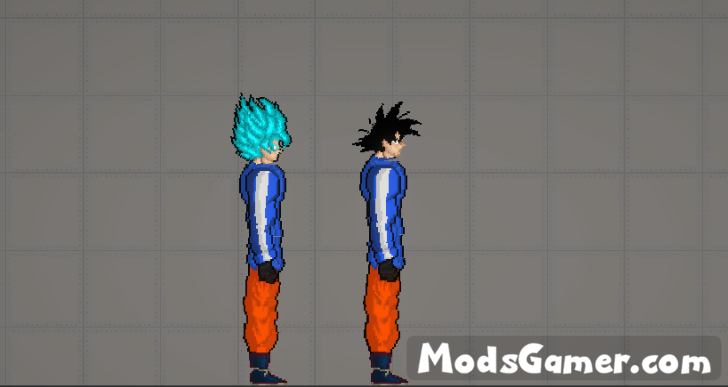 Goku with blue jacke Mod - Mods for Melon Playground Sandbox PG