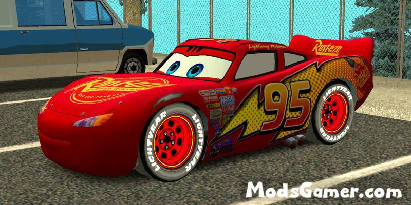 Lightning McQueen Mod - Pixar Cars - Mods for Grand Theft Auto: San ...