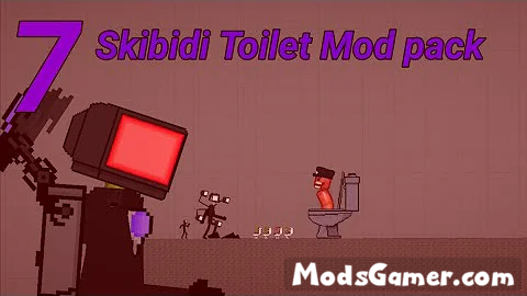 Skibidi toilet mod v3 Part VII - Mods for Melon Playground Sandbox PG