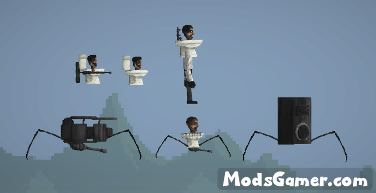 Axo‘s Skibidi Toilet Mod Pack 7 - Upgraded Gman Toilet - Mods for Melon Playground Sandbox PG