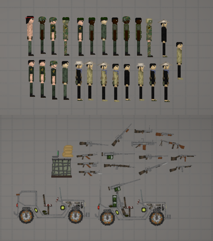 Vietnam War Character And Weapon Mod - Mods for Melon Playground Sandbox PG