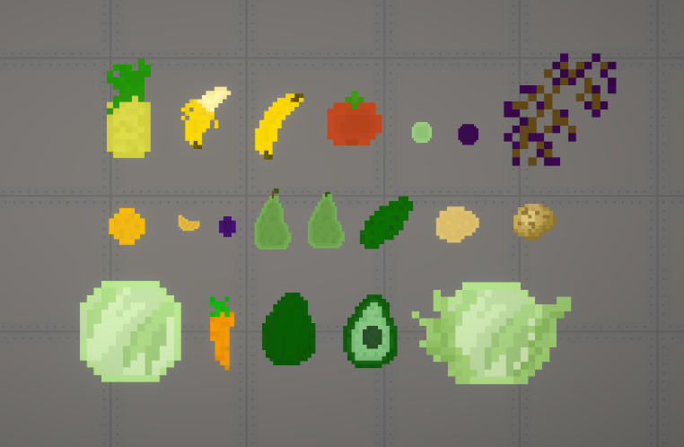 Vegetables And Fruits Food Mod - Mods for Melon Playground Sandbox PG