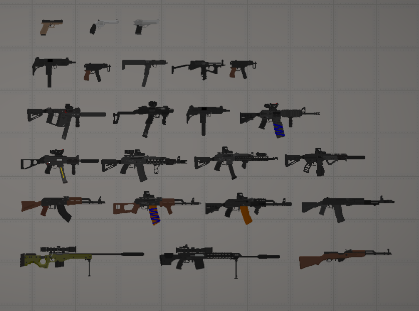 Weapon pack mod - Mods for Melon Playground Sandbox PG