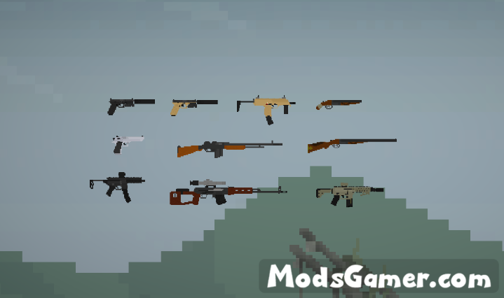 Homemade gun mod pack third bullet - Mods for Melon Playground Sandbox PG