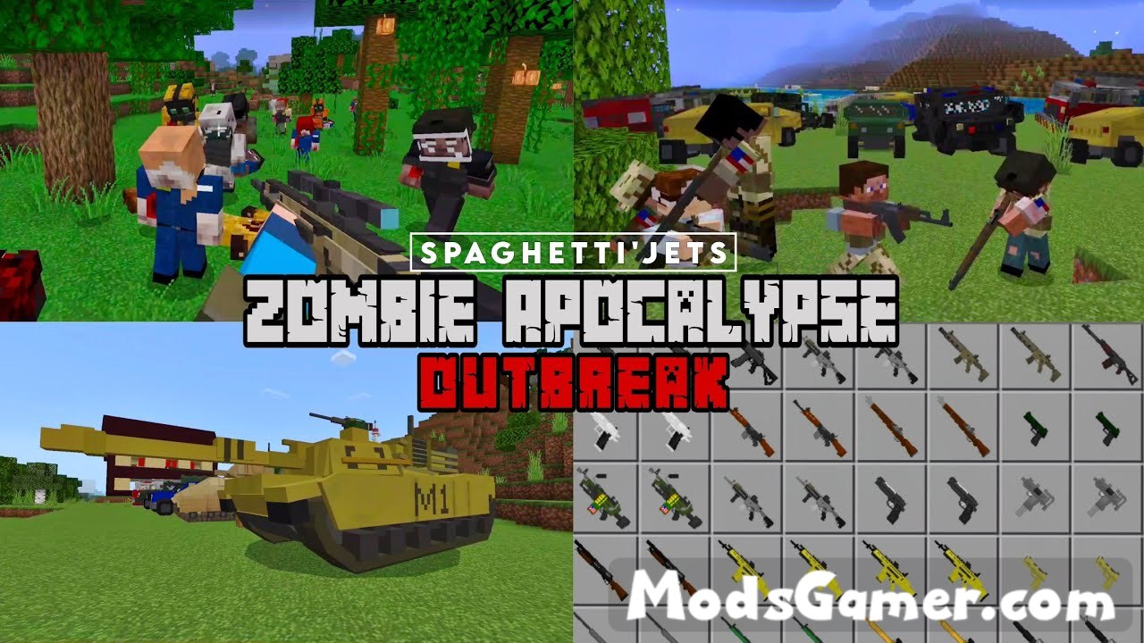 Zombie Apocalypse Outbreak v76 SpaghettiJets Addon - Mods for Minecraft